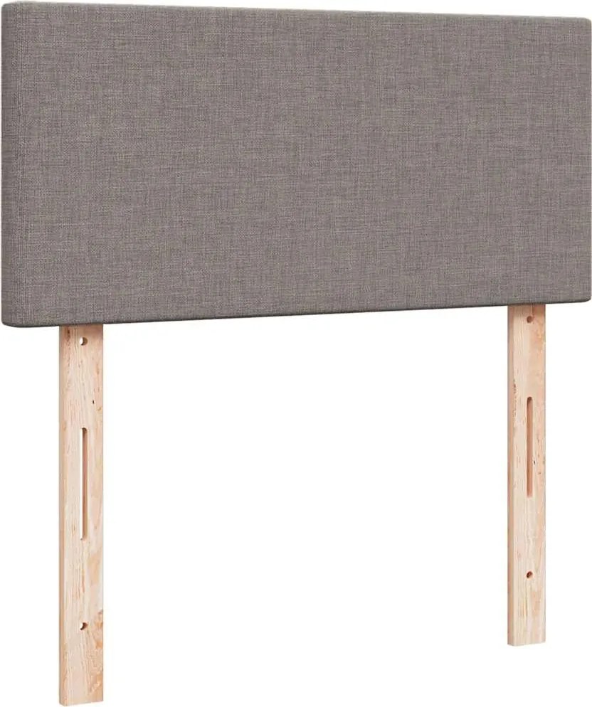 Box spring postel s matrací taupe 90x200 cm textil 3287336