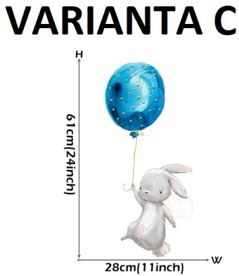 Samolepky na zeď - zajíčci, více variant Varianta: Varianta C