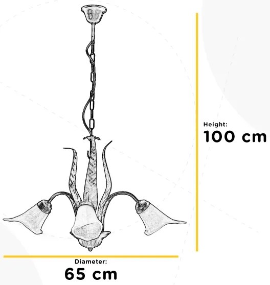 ONLI - Lustr na řetězu ALGA 3xE14/6W/230V bronzová
