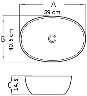 Mexen Viki umyvadlo, 59x41 cm, bílá, 21056000