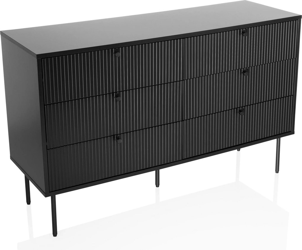 XXXLutz KOMODA, černá, 120/40/75 cm MID.YOU - Široké komody - 001918043802