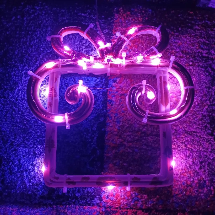 ECOprint ozdoba vánoční dárek 30 cm bílá, 3D tisk, plast, venkovní
