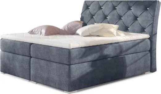 Boxspingová postel Marvin, zelená 160x200cm (kronos 19/BLN 03)