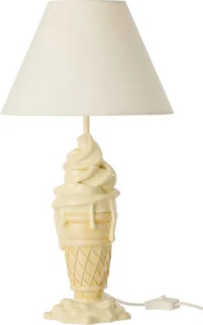 Roztomilá art-deco lampa ve tvaru zmrzliny vanilková 50 cm
