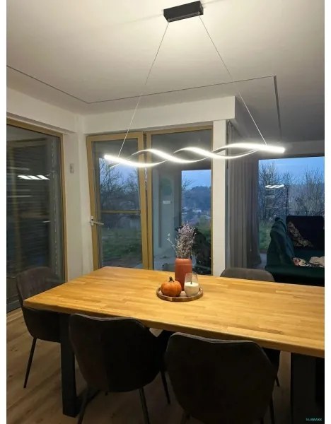 LED Lustr na lanku TWIST LED/37W/230V 4000K 120 cm zlatá