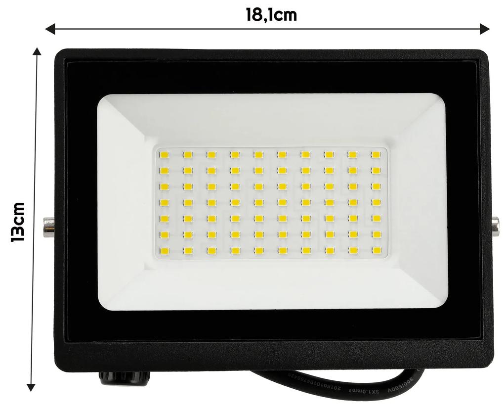BERGE LED reflektor 50W - PIR - 2v1 - neutrální bílá