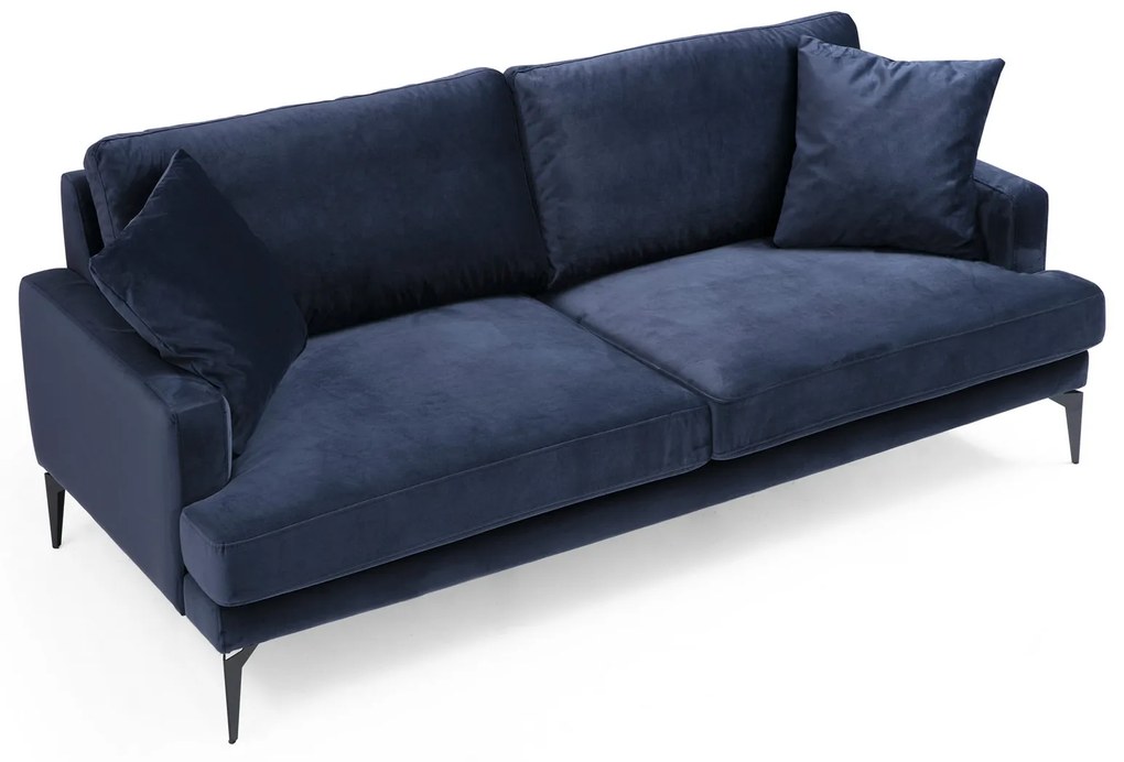 Atelier del Sofa 2-místná pohovka Papira 2 Seater - Navy Blue, Modrá