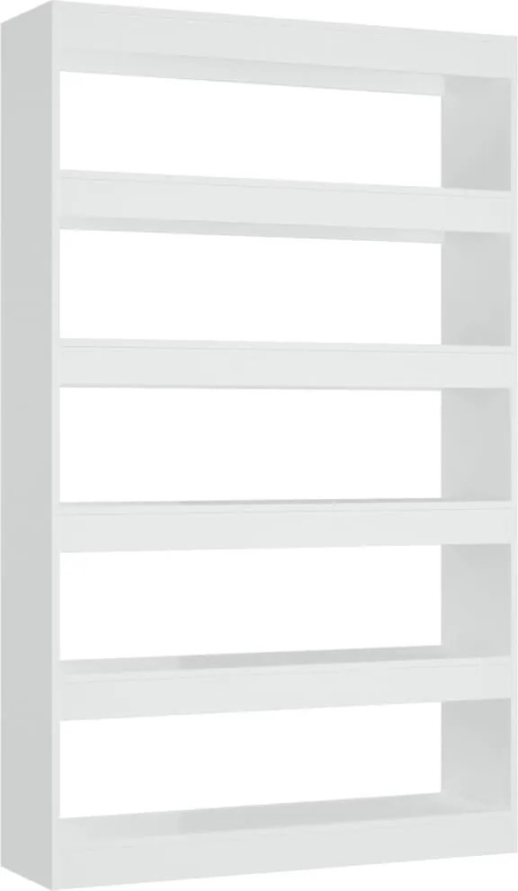 vidaXL Knihovna / dělicí stěna 100 x 30 x 166 cm [811763] Barva: bílá s vysokým leskem