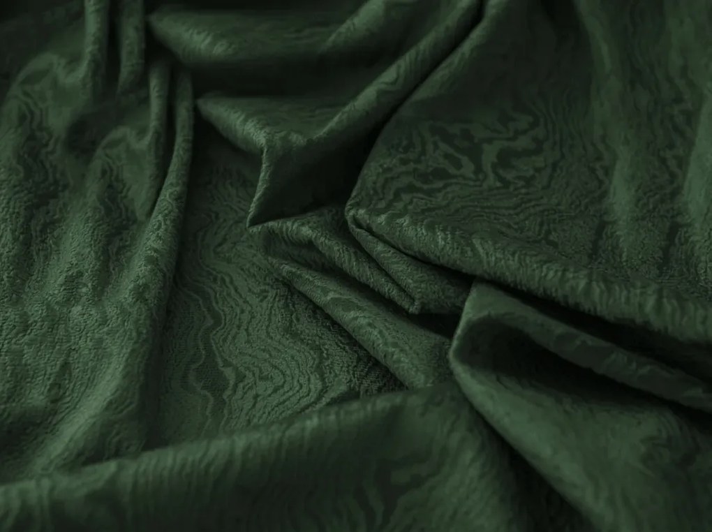 Zatemňovací závěs DUNES VELVET 140x250 cm, tmavě zelený Zavěšení: Řasící páska