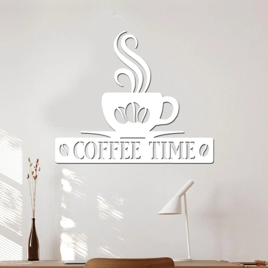 dřevo života Dřevěná dekorace COFFEE Zvolte rozměr (cm): 80x68, Zvolte barvu dekoru: Černá