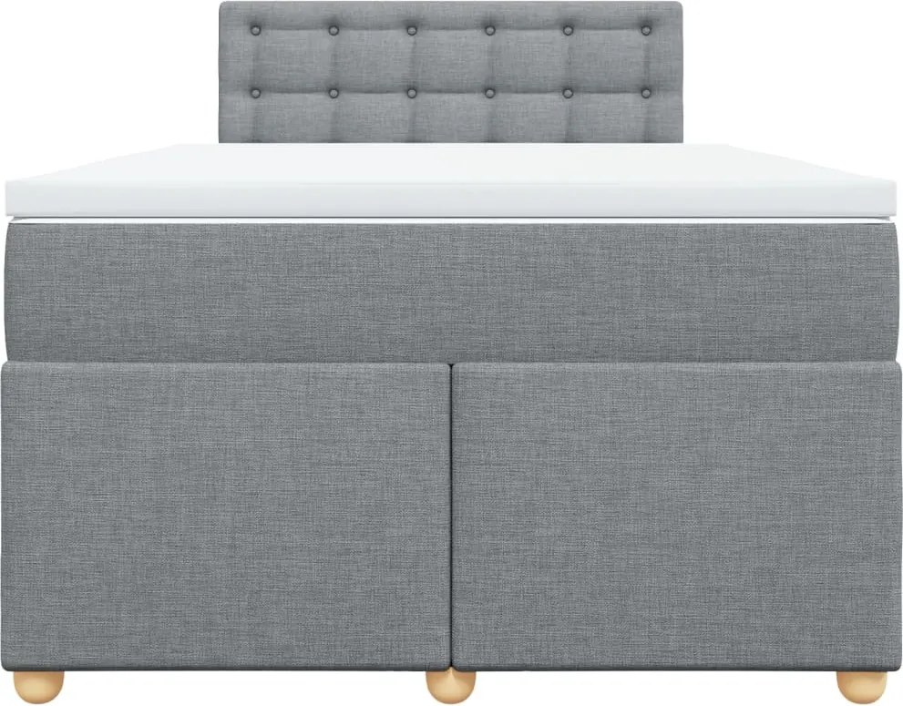 Box spring postel s matrací světle šedá 120 x 200 cm textil 3288961
