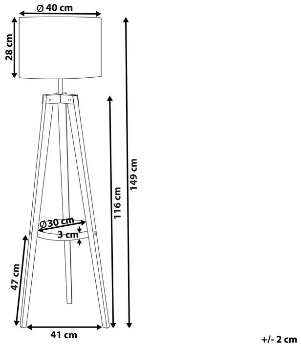 Stojací lampa bílá BLUFF Beliani