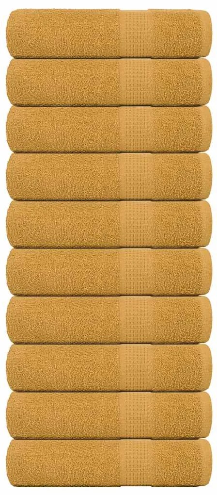 Ručníky FROGN 10 ks zlaté 50x100 cm 360 g/m² 136808