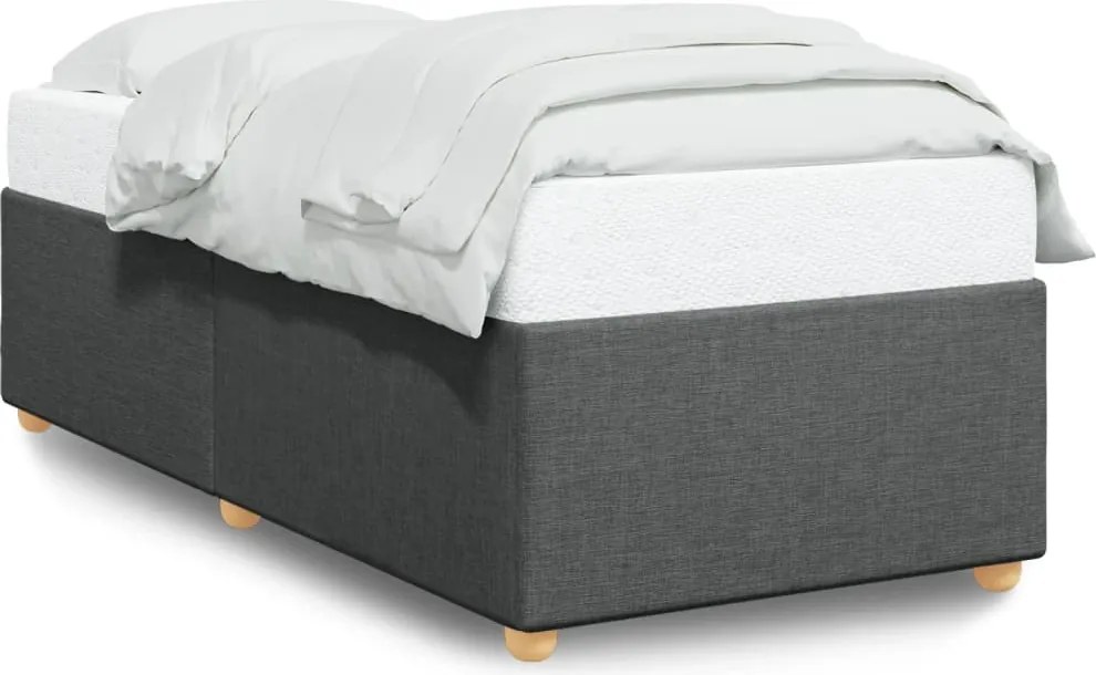 Rám postele bez matrace tmavě šedý 90 x 200 cm textil 3284702