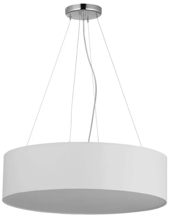 TK LIGHTING Lustr - RONDO 4244, Ø 60 cm, 230V/15W/4xE27, bílá/chrom