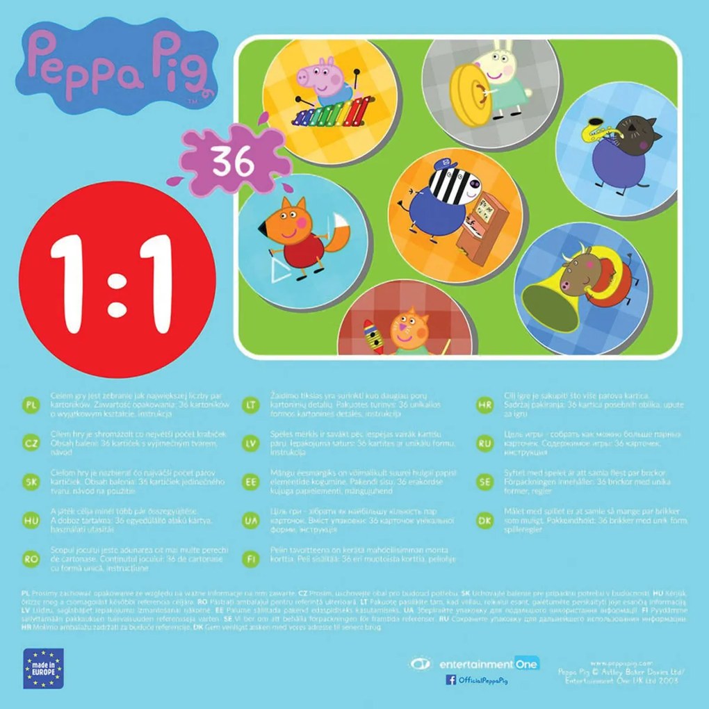 TREFL Hra Pexeso prasátko Peppa Pig *SPOLEČENSKÉ HRY* tr01893