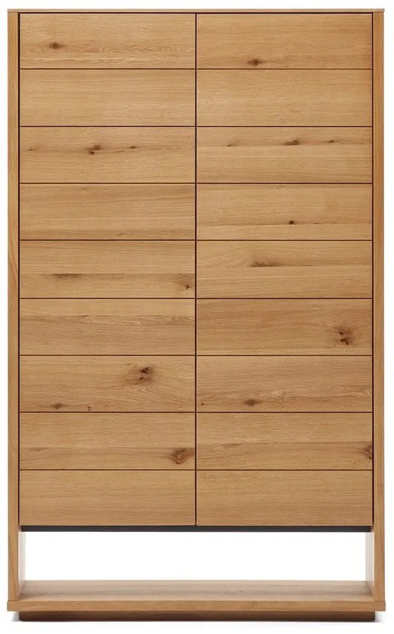 Skříňka v dekoru dubu v přírodní barvě 100x163,5 cm Alguema – Kave Home