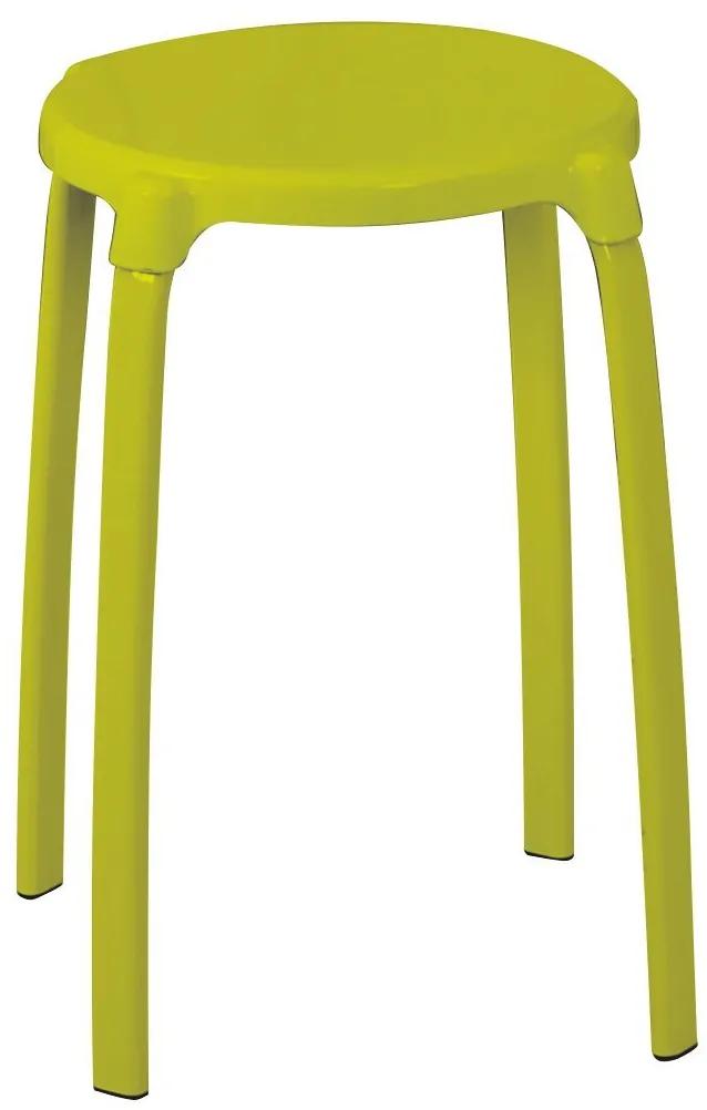 Ridder Výprodej Stolička do koupelny, zelená - v. 46,5 cm, pr. 30 cm A1050105
