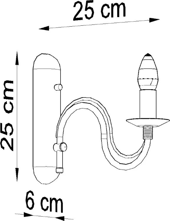 Sollux Lighting Nástěnné svítidlo MINERWA černé