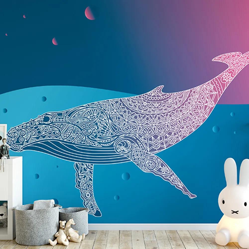 dětská obrazová tapeta velryba 01 Velikost: 270 × 270 cm