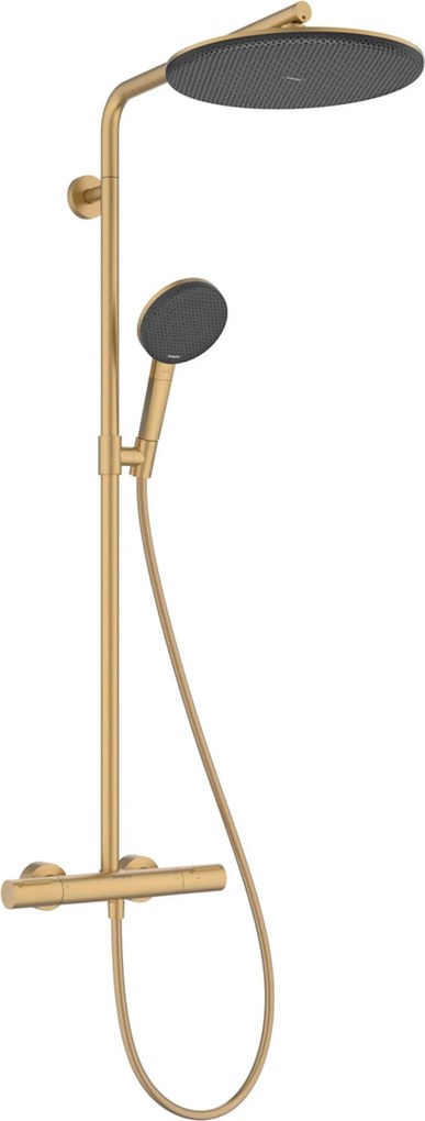 Hansgrohe Raindance Alive S Puro - Sprchový set s termostatem, průměr 30 cm, 3 proudy, EcoSmart+, kartáčovaný bronz 24594140