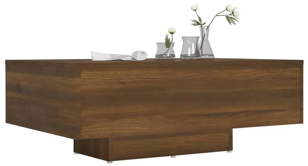 Konferenční stolek hnědý dub 85 x 55 x 31 cm kompozitní dřevo - Default Title