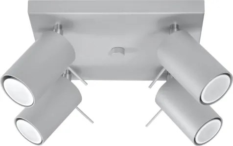Stropní bodové svítidlo SOLLUX Ring 4 GU10 4x40W bez zdroje SL.0452 šedá