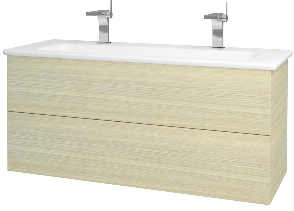 Dřevojas Koupelnová skříň VARIANTE SZZ2 120 (umyvadlo Euphoria) Varianta: N01 Bílá lesk / D05 Oregon