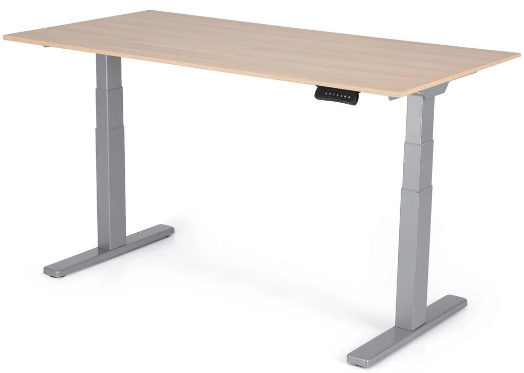 Výškově nastavitelný stůl Liftor 3segmentové nohy premium šedé,   deska 1600 x 800 x 18 mm dub sorano