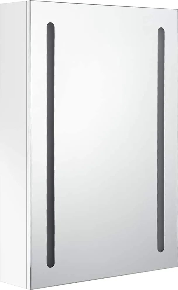 LED koupelnová skříňka se zrcadlem zářivě bílá 50 x 13 x 70 cm 326501