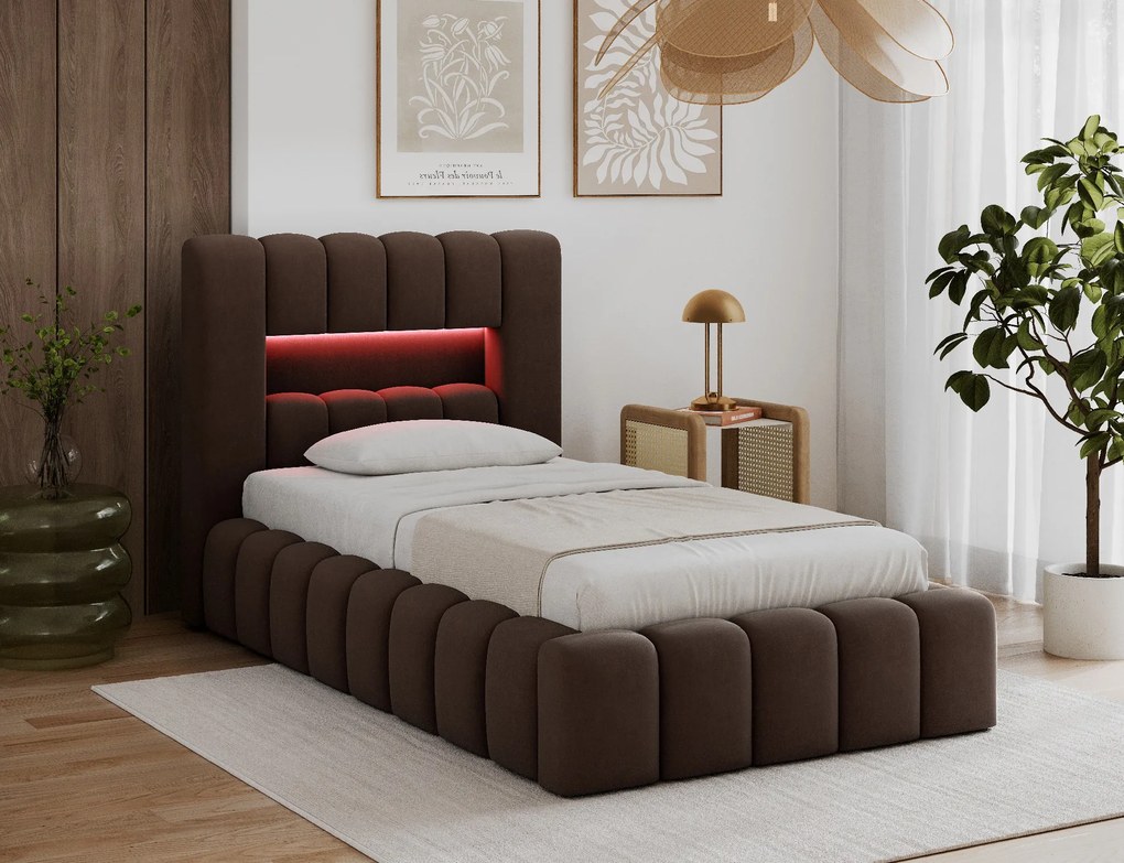Postel Lamica 90x200 + Dřevěný rám/Standardní zdvih/kontejner