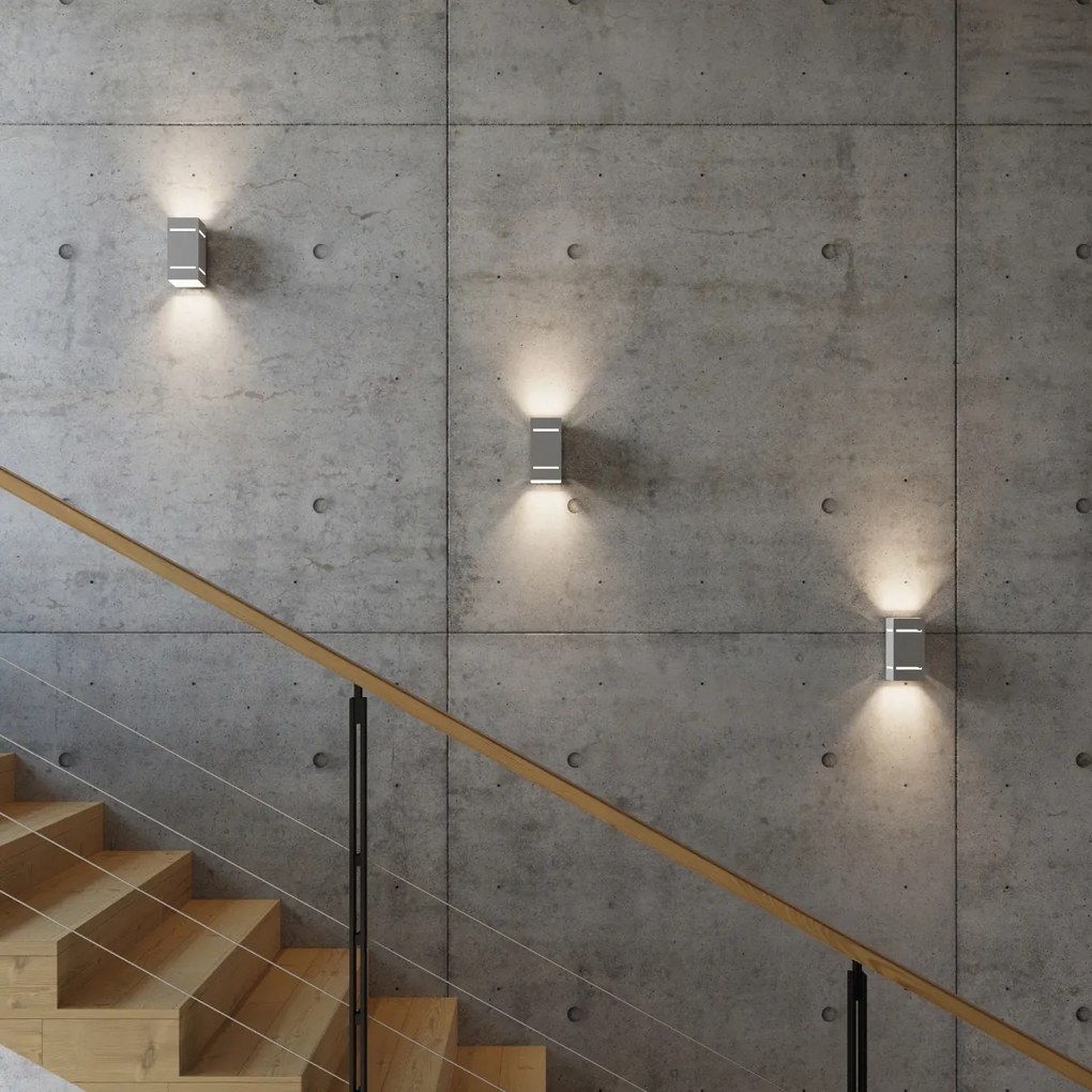 Sollux Lighting Nástěnné svítidlo BLOCCO šedé