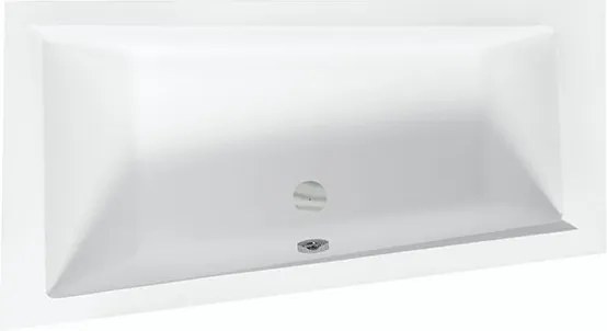 Besco Akrylátová asymetrická vana se sníženým lemem Intima Slim 150x85 (160x90) Barva: Bílá, Rozměry (cm): 150x85, Orientace: Levá