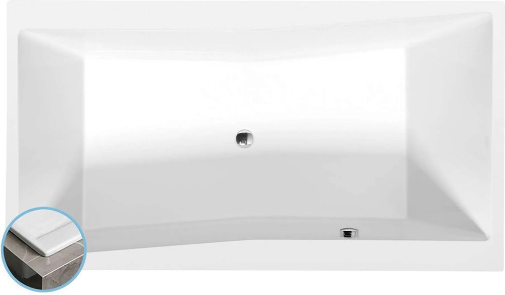 Polysan - Vana Quest Slim, 180x100x49 cm, bílá 78511S