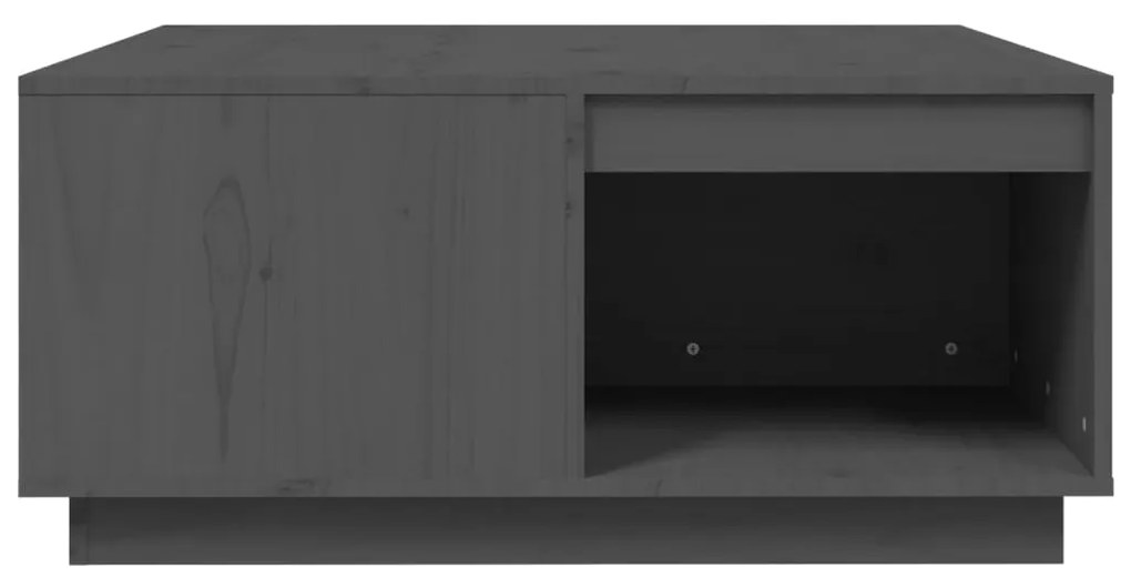 Konferenční stolek šedý 80 x 81 x 36,5 cm masivní borové dřevo,  814526