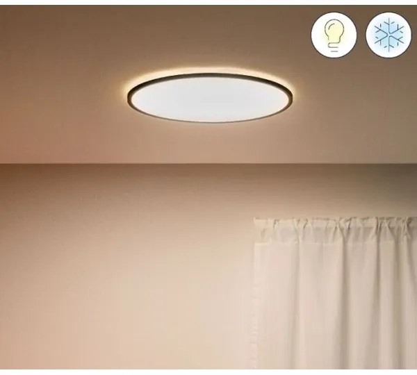 WiZ - LED Stmívatelné stropní svítidlo SUPERSLIM LED/22W/230V černá Wi-Fi