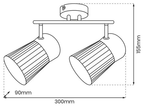 Bodové svítidlo BEST 2xE14/40W/230V zlatá