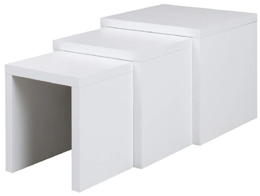 Konferenční stolek 3w1 BASEL 55x55 Hlavní barva: Bílá