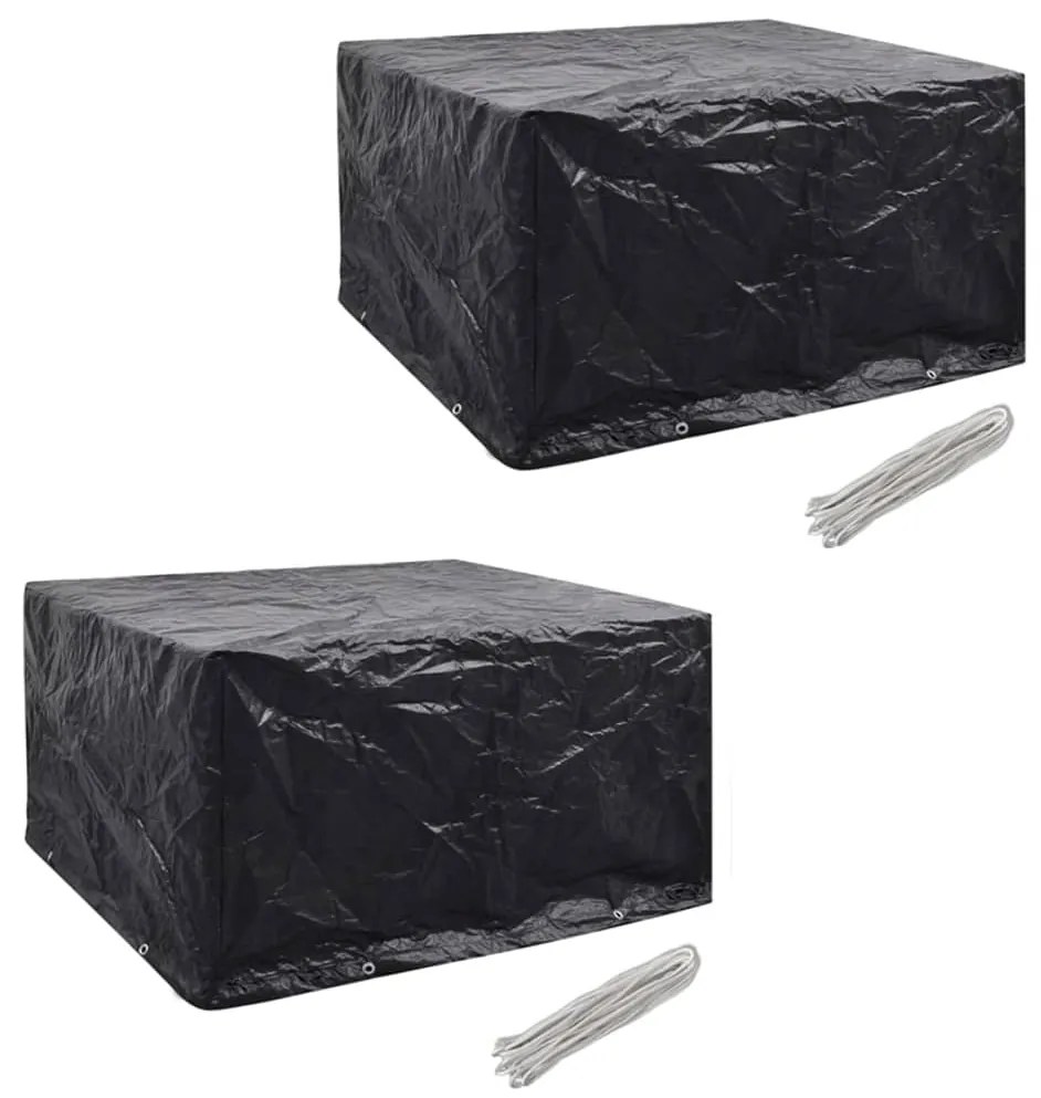Plachty na zahradní nábytek 2 ks pro 6 osob 8 oček 172 x 113 cm 279120