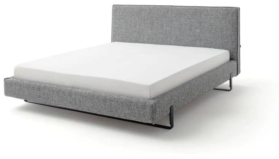Šedá čalouněná dvoulůžková postel 160x200 cm La Gomera – Meise Möbel
