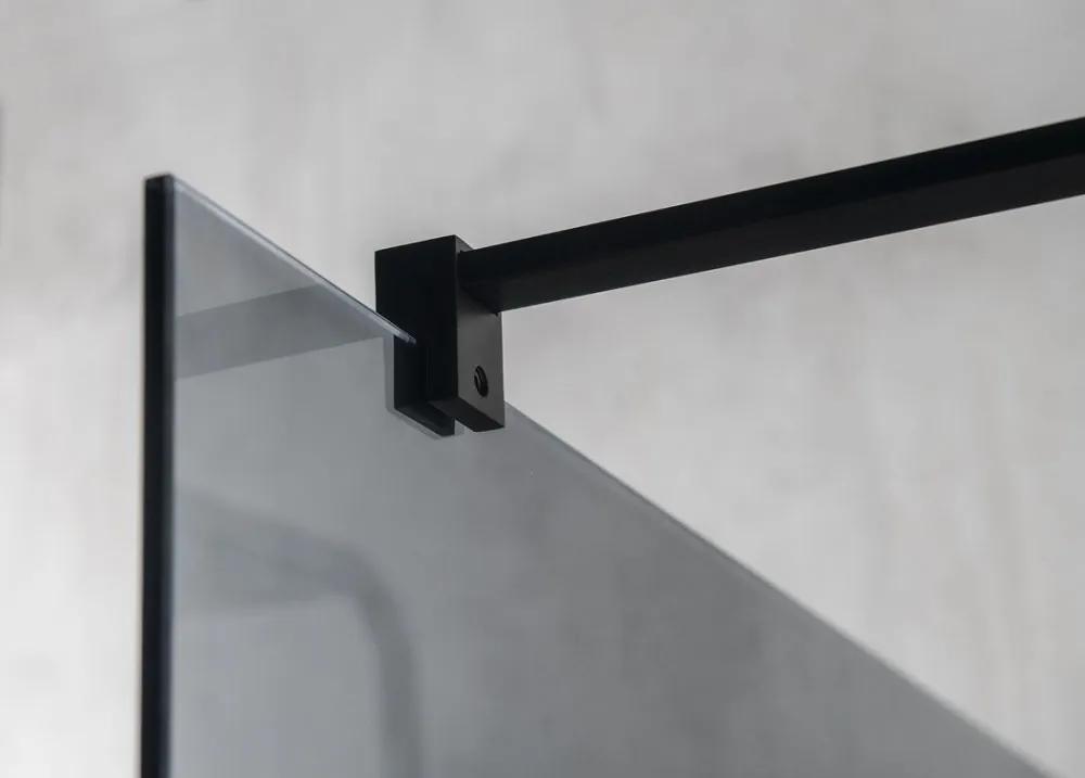 Gelco VARIO BLACK jednodílná sprchová zástěna k instalaci ke stěně, kouřové sklo, 1200 mm GX1312GX1014
