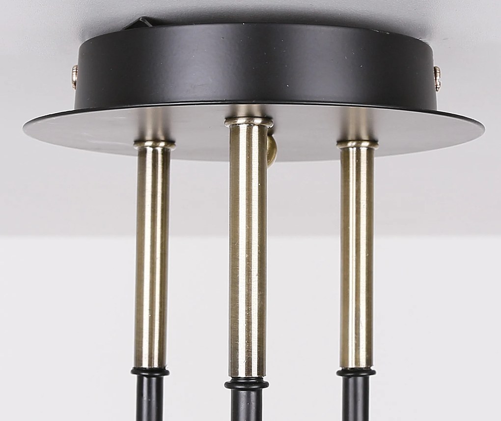 Černo-zlaté stropní svítidlo Unica pro žárovku 3x E27  - Candellux