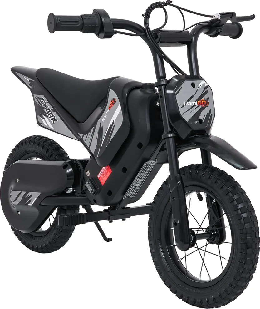 Ramiz Dětská elektrická motorka SHARK černá