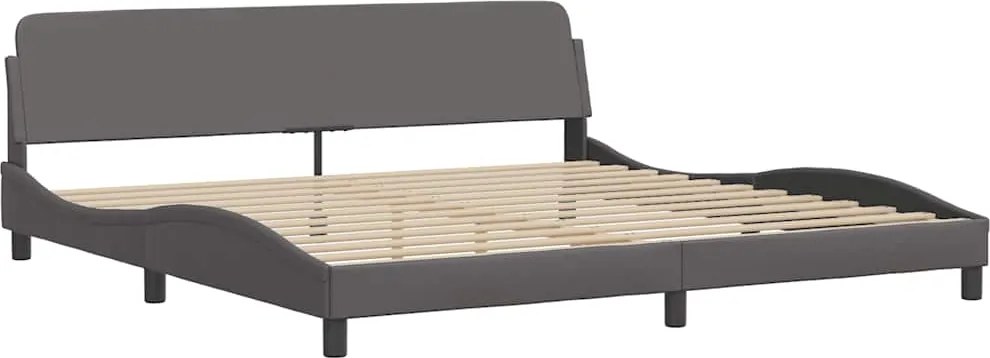 Rám postele bez matrace Zadar šedý 200x200 cm umělá kůže 3208208