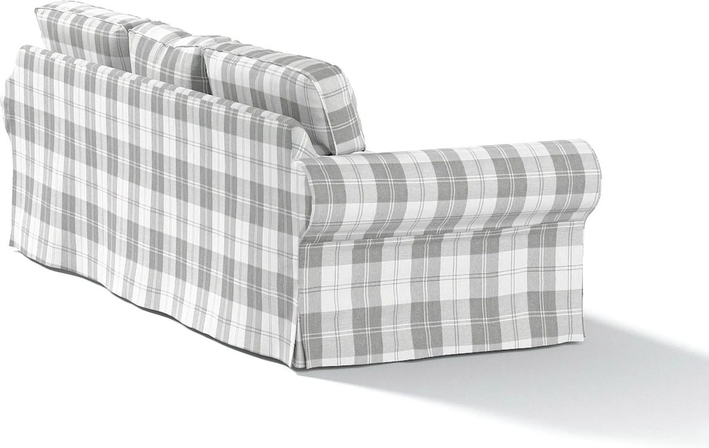 Potah na pohovku IKEA Ektorp 3-místná rozkládací, NOVÝ MODEL 2013 barva šedá látka pletený vzor, vzorované