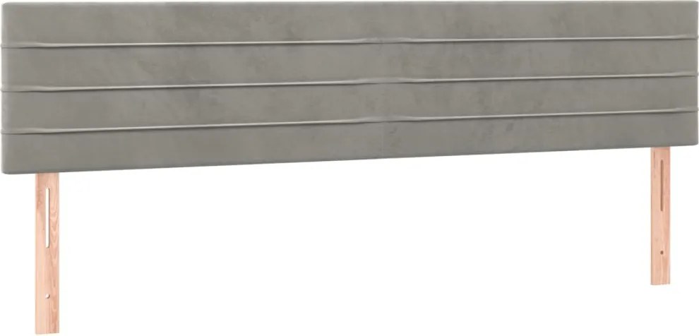 Box spring postel s matrací světle šedá 160x200 cm samet 3141371