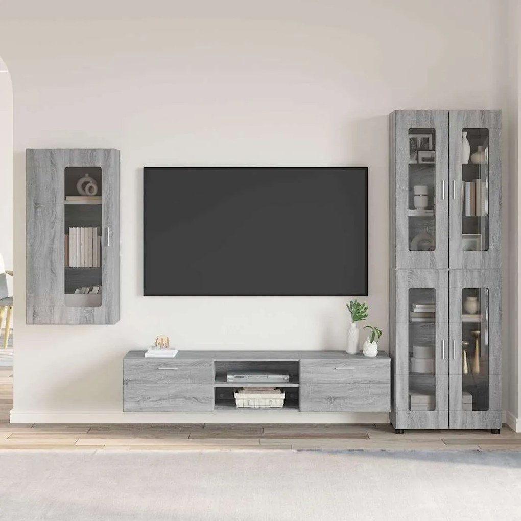 Sestava TV skříněk FLORIN 3 ks Šedá Sonoma Kompozitní dřevo 3397950