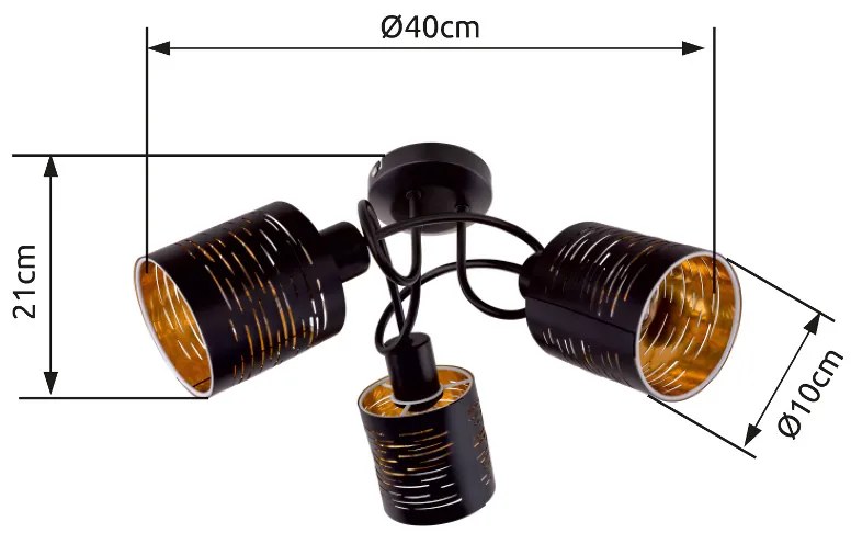 GLOBO TUNNO 15342-3D Stropní svítidlo