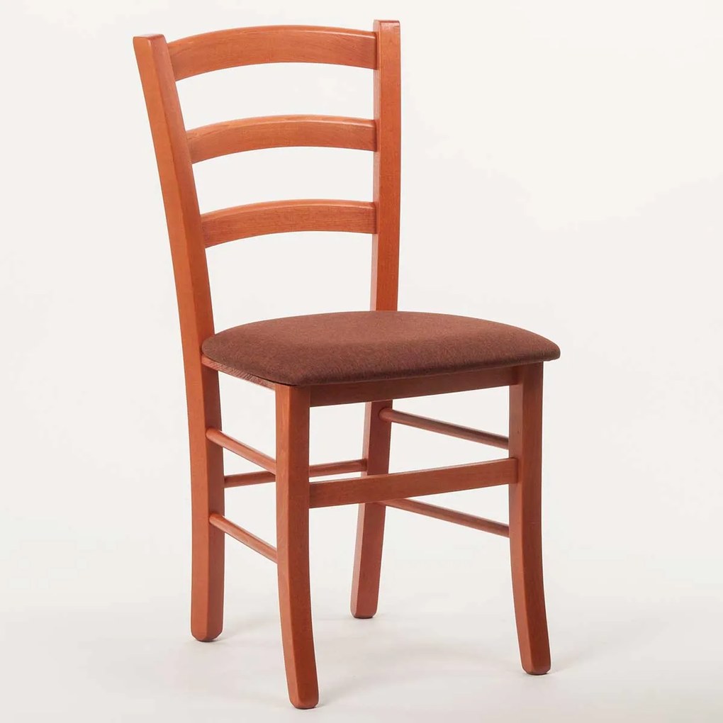 Židle VENEZIA s čalouněným sedákem třešeň LUX bordo 15