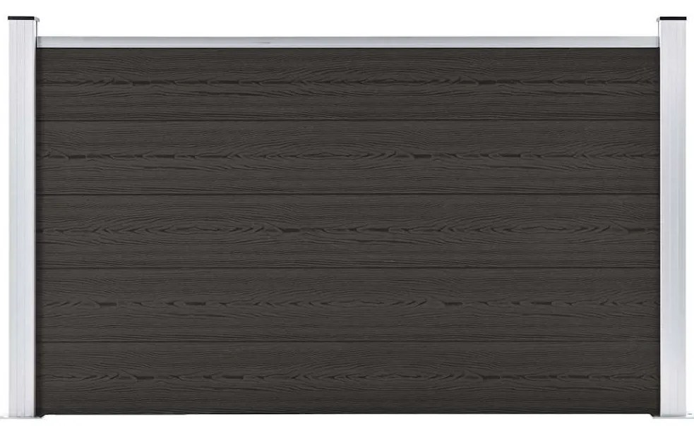 Plotový dílec WPC 180 x 105 cm černý 148975